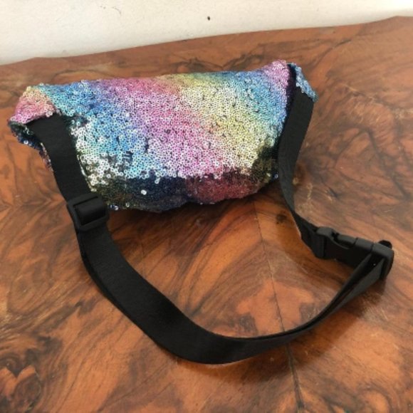 Bags | Sequin Fanny Pack Rainbow Sequin | Poshmark